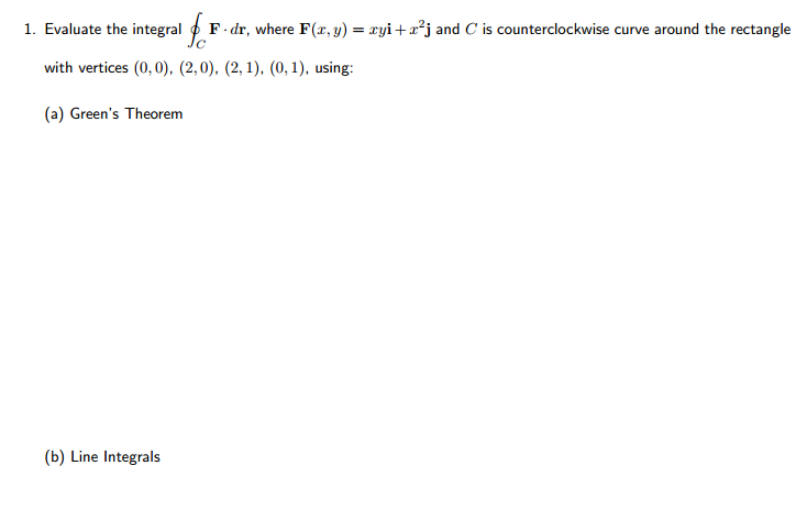 Solved Evaluate the integral integral_c F middot dr, where | Chegg.com