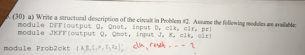 Solved description of the circuit in Problem #2. Assume the | Chegg.com