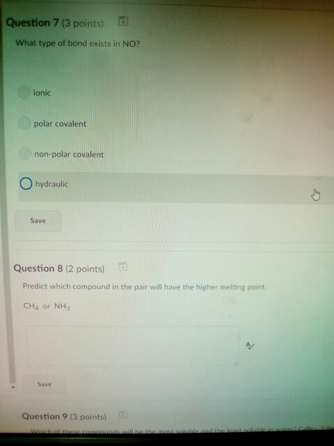 Solved Question 1 (2 points) Which of the following is not | Chegg.com