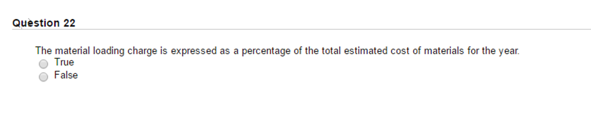 Solved The material loading charge is expressed as a | Chegg.com