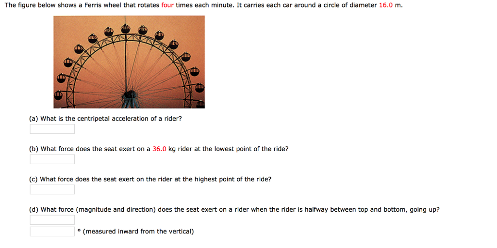 Solved The figure below shows a Ferris wheel that rotates | Chegg.com
