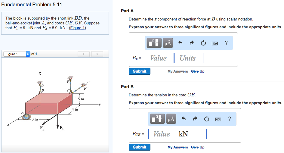 Solved Fundamental Problem 5.11 The block is supported by | Chegg.com