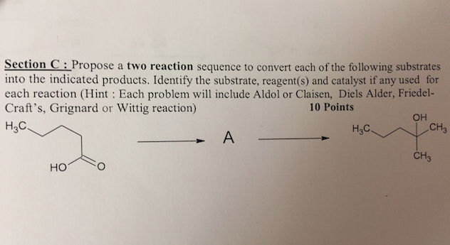Solved Propose a two reaction sequence to convert each of | Chegg.com