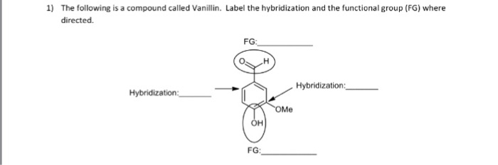 Solved The following is a compound called Vanillin. Label | Chegg.com