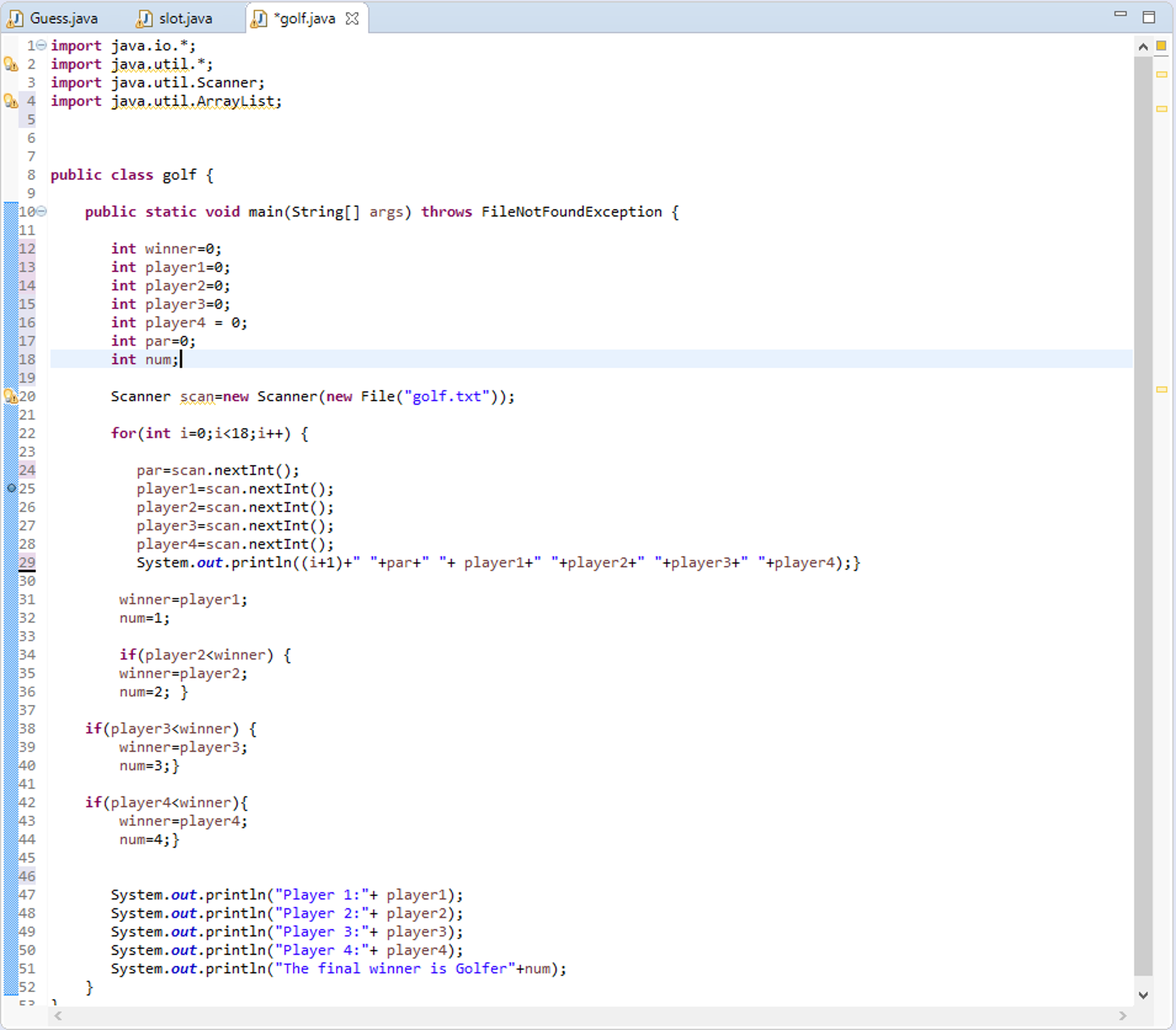 Solved Java question here. I have some of my code done but I | Chegg.com
