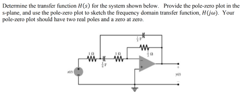 Solved Determine The Transfer Function Hs For The System 6390