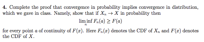 Solved Complete the proof that convergence in probability | Chegg.com