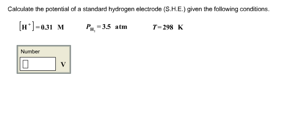 Solved Calculate the potential of a standard hydrogen | Chegg.com