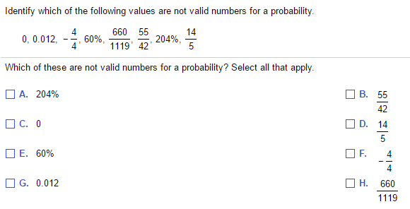 Solved Identify which of the following values are not | Chegg.com