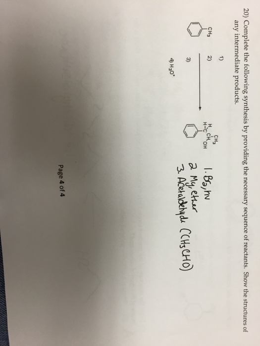 Solved Complete the following synthesis by providing the | Chegg.com