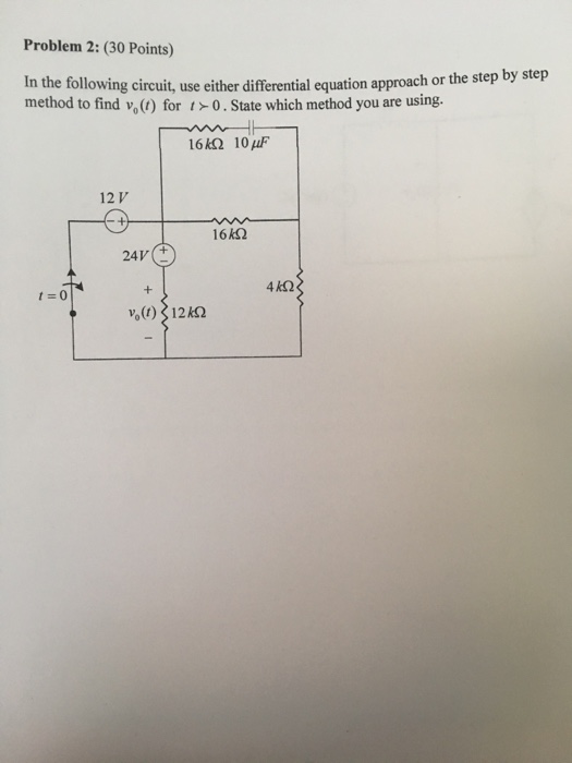 Solved In the following circuit, use either differential | Chegg.com