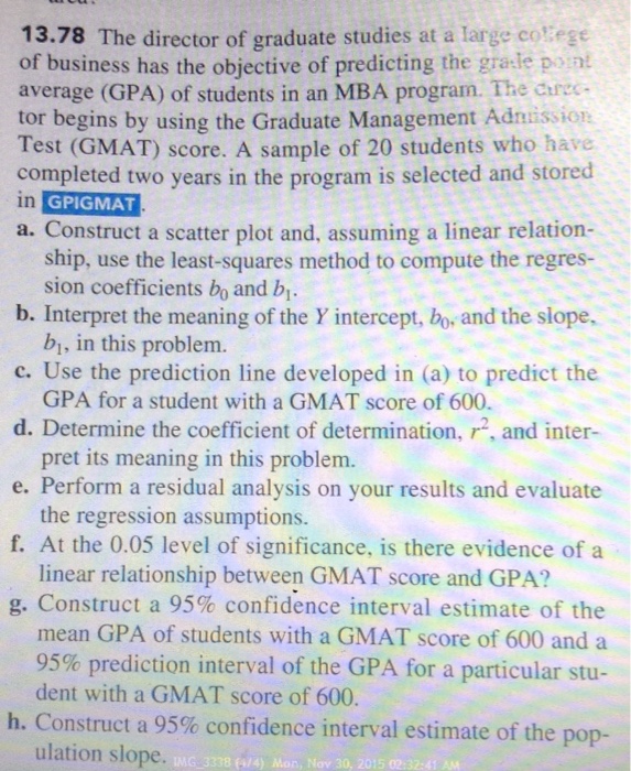Solved The director of graduate studies at a large college | Chegg.com