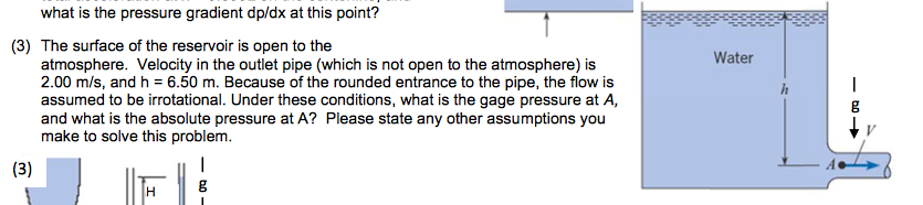 Solved What is the pressure gradient dp/dx at this point? | Chegg.com