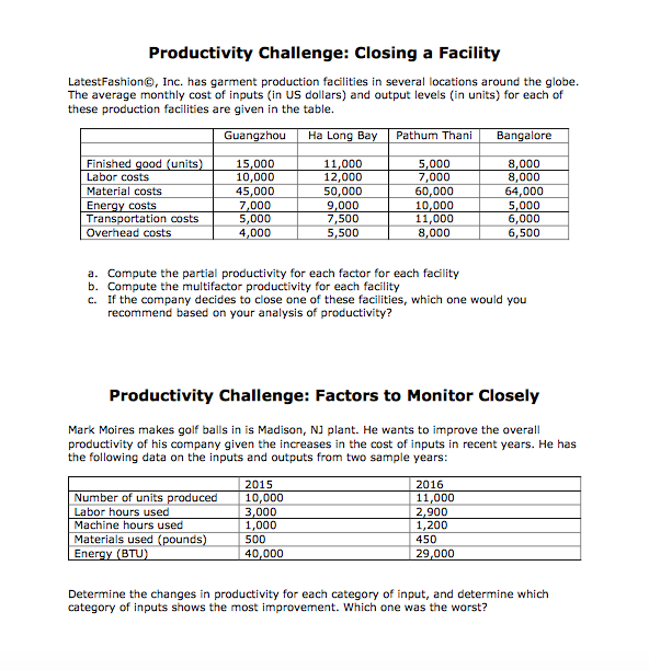 Solved Productivity Challenge Closing A Facility Chegg solved-productivity-challenge-closing-a-facility-chegg