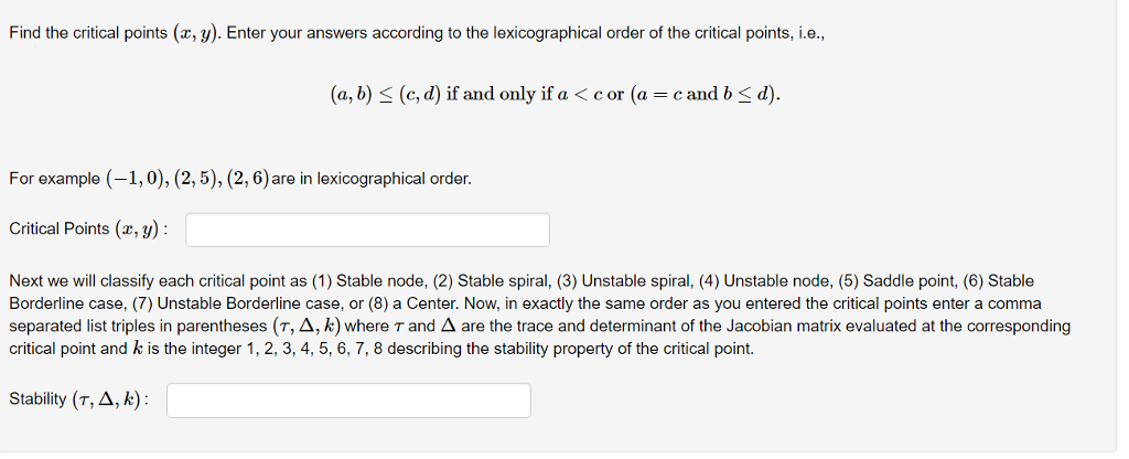 Solved (3 points) Consider the second order nonlinear system | Chegg.com