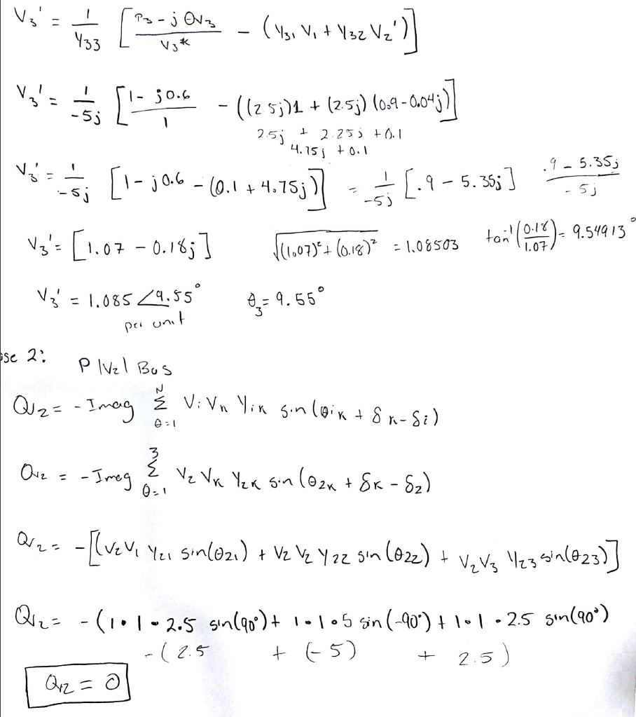 I Need Help Solving The Load Flow Problem Below Using 