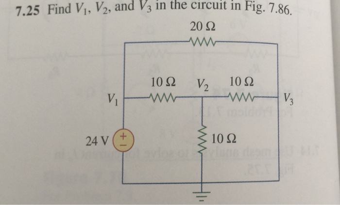 Solved Find V_1, V_2, and V_3 in the circuit in Fig. 7.86. | Chegg.com