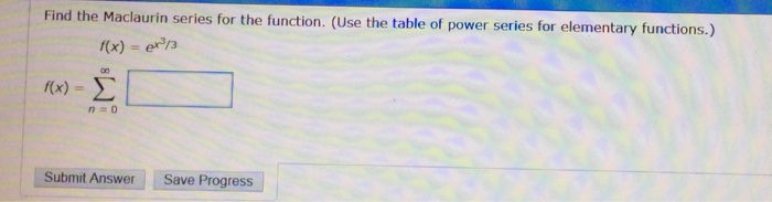Solved Find the Maclaurin series for the function. (Use the | Chegg.com