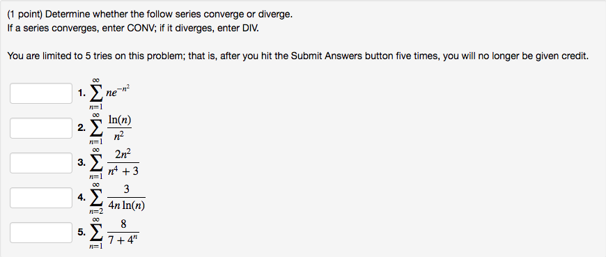 Solved Determine whether the follow series converge or | Chegg.com