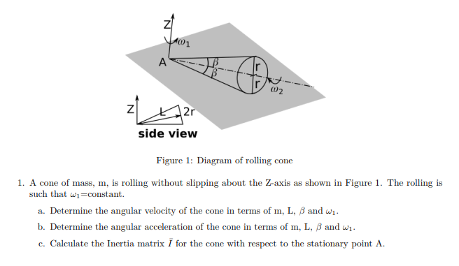Solved M01 002 2r side view Figure 1: Diagram of rolling | Chegg.com