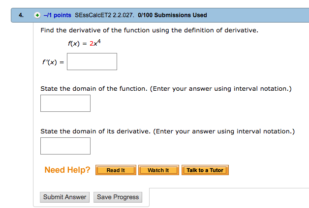 Solved Find the derivative of the function using the | Chegg.com