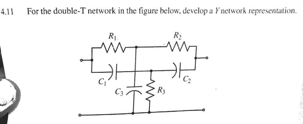 Solved 411 For the double-T network in the figure below, | Chegg.com