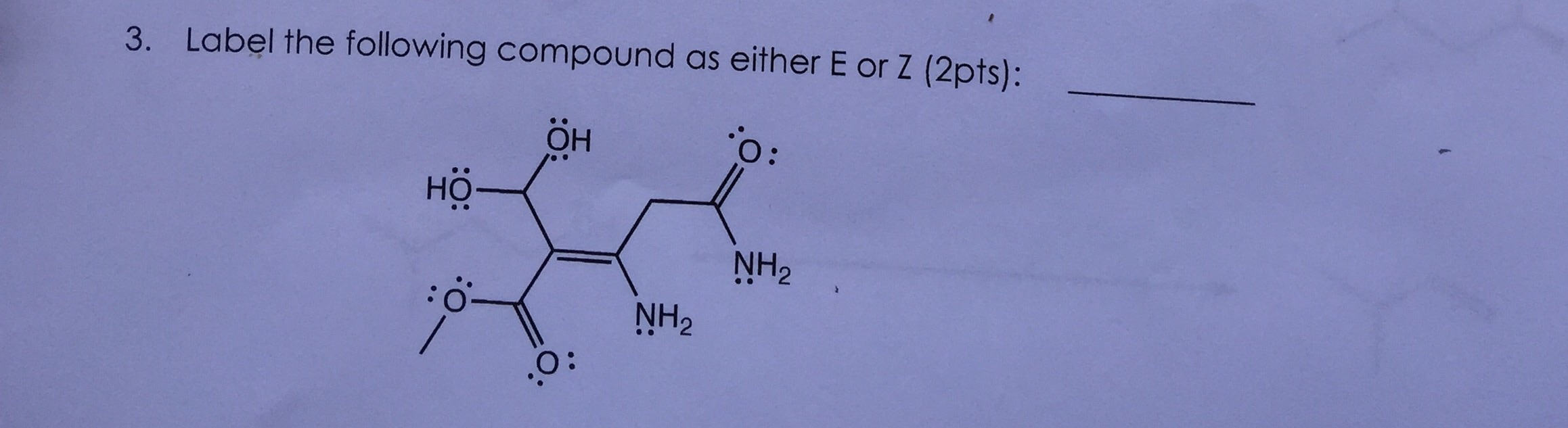 Solved 3. Label the following compound as either E or Z | Chegg.com