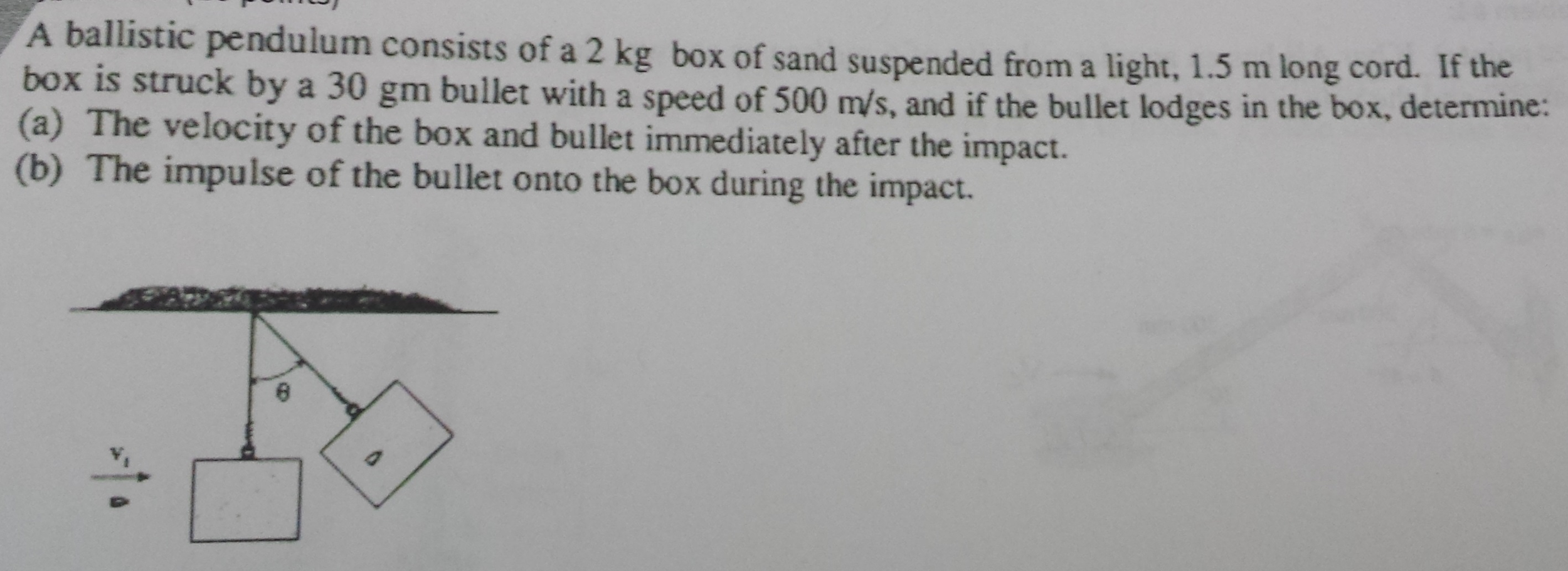 Solved A Ballistic Pendulum Consists Of A 2 Kg Box Of Sand Chegg solved-a-ballistic-pendulum-consists-of-a-2-kg-box-of-sand-chegg