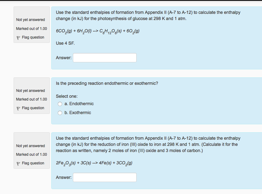 Standard Enthalpy Of Formation Photosynthesis at Ted Joan blog