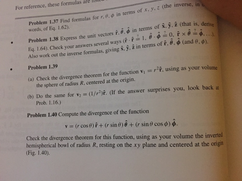 Solved Find formulas for r, theta, Phi in terms of x, y, z | Chegg.com