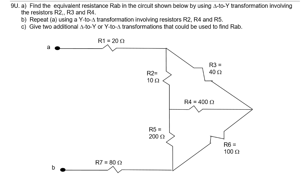 Solved Find the equivalent resistance Rab in the circuit | Chegg.com