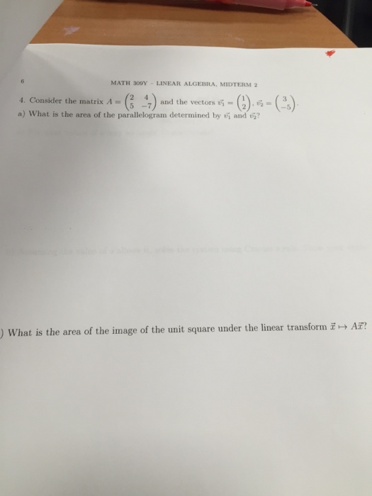 Solved Consider the matrix A = and the vector v_1= What is | Chegg.com