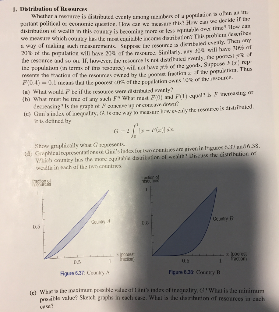 Distribution of Resources Whether a resource is | Chegg.com