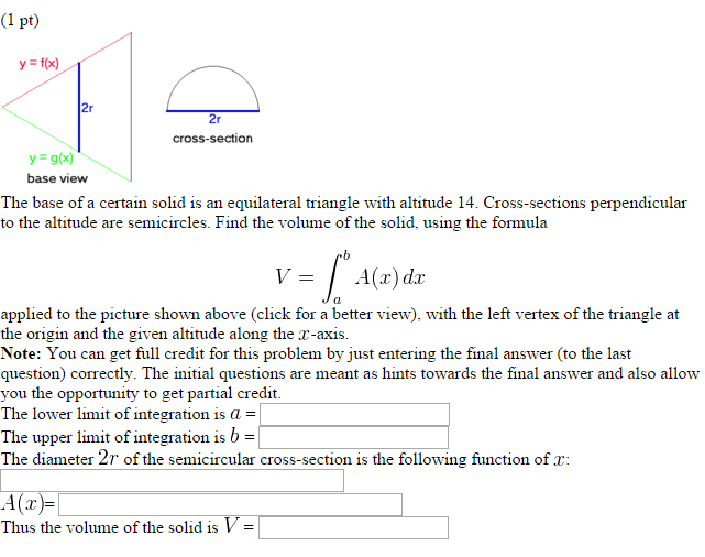 Solved The base of a certain solid is an equilateral | Chegg.com