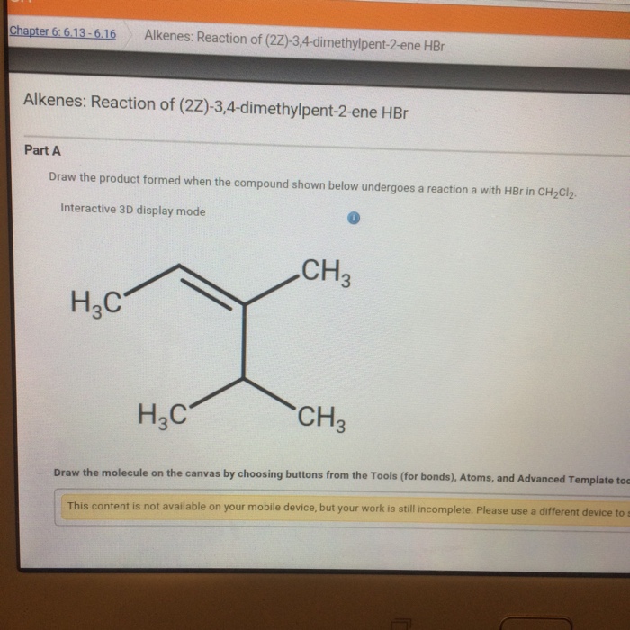Solved Chapter 6:6.13-616 Alkenes: Reaction of | Chegg.com