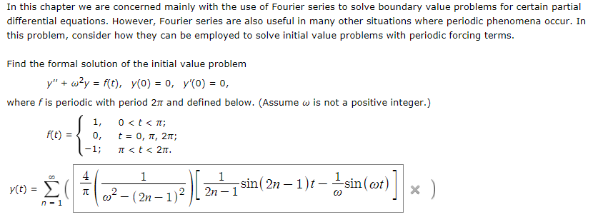 Solved Fourier Convergence Theorem. Find the formal solution | Chegg.com