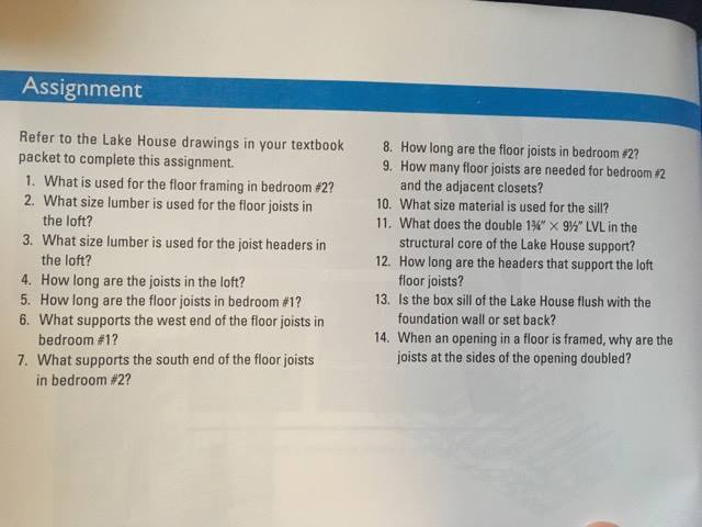 Refer to the Lake House drawings in your textbook | Chegg.com Refer to the Lake House drawings in your textbook | Chegg.com