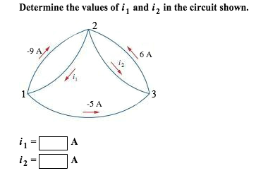 Solved Determine the values of i1 and i2 in the circuit | Chegg.com