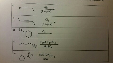 Solved 1.) Draw the products for each of the following | Chegg.com