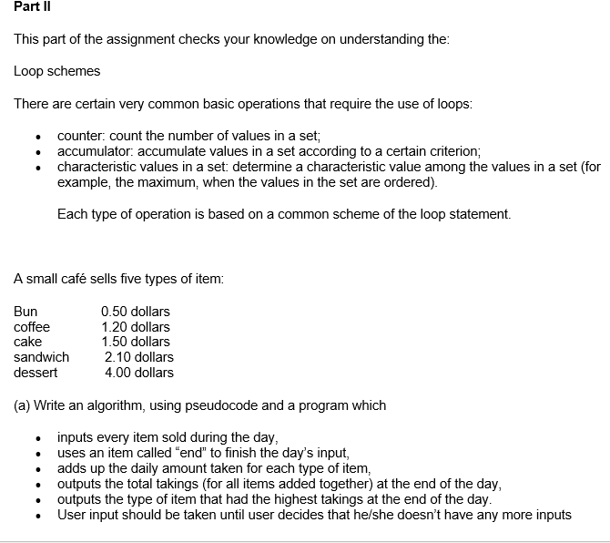 Solved Part II This part of the assignment checks your | Chegg.com