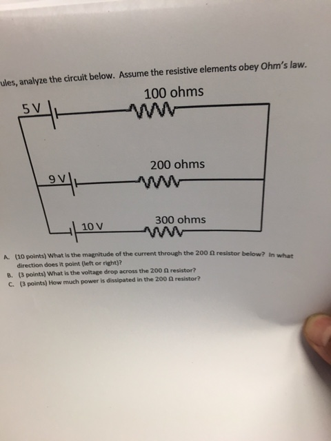 Solved Rules, analyze the circuit below. Assume the | Chegg.com