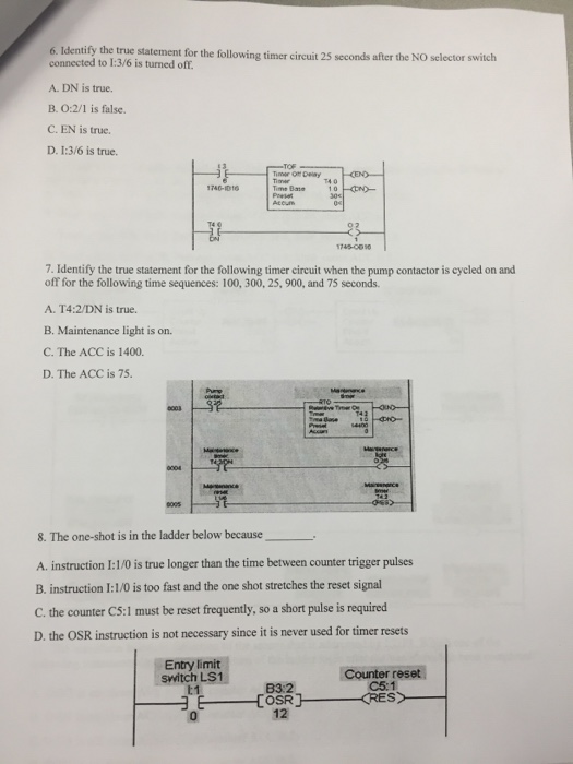 Solved Identify the true statement for the following timer | Chegg.com