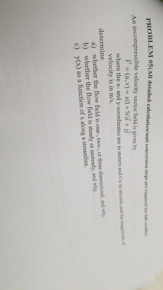 Solved PROBLEM #5(All detailed calculation/unit conversion | Chegg.com