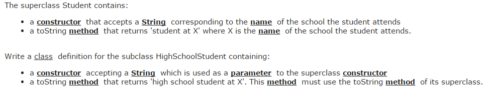 Solved The superclass Student contains: a constructor that | Chegg.com