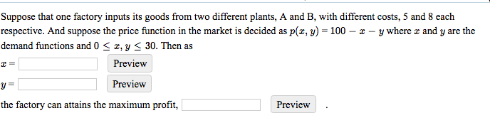 Solved Suppose that one factory inputs its goods from two | Chegg.com