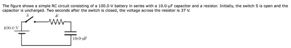 Solved The figure shows a simple RC circuit consisting of a | Chegg.com