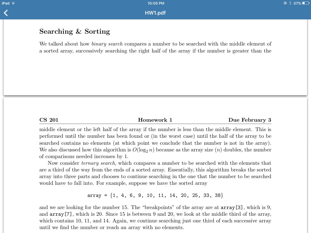 Solved Suppose we run ternary search on a very large array | Chegg.com