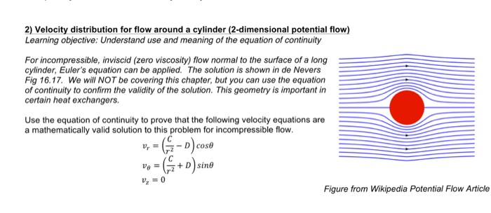 Solved For incompressible, inviscid (zero viscosity) flow | Chegg.com