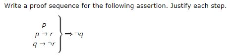 Solved Write a proof sequence for the following assertion. | Chegg.com