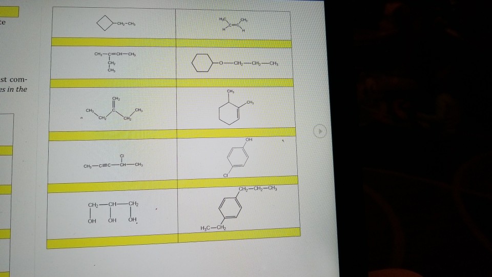 Solved 1. Name the following organic compounds. Use IUPAC | Chegg.com